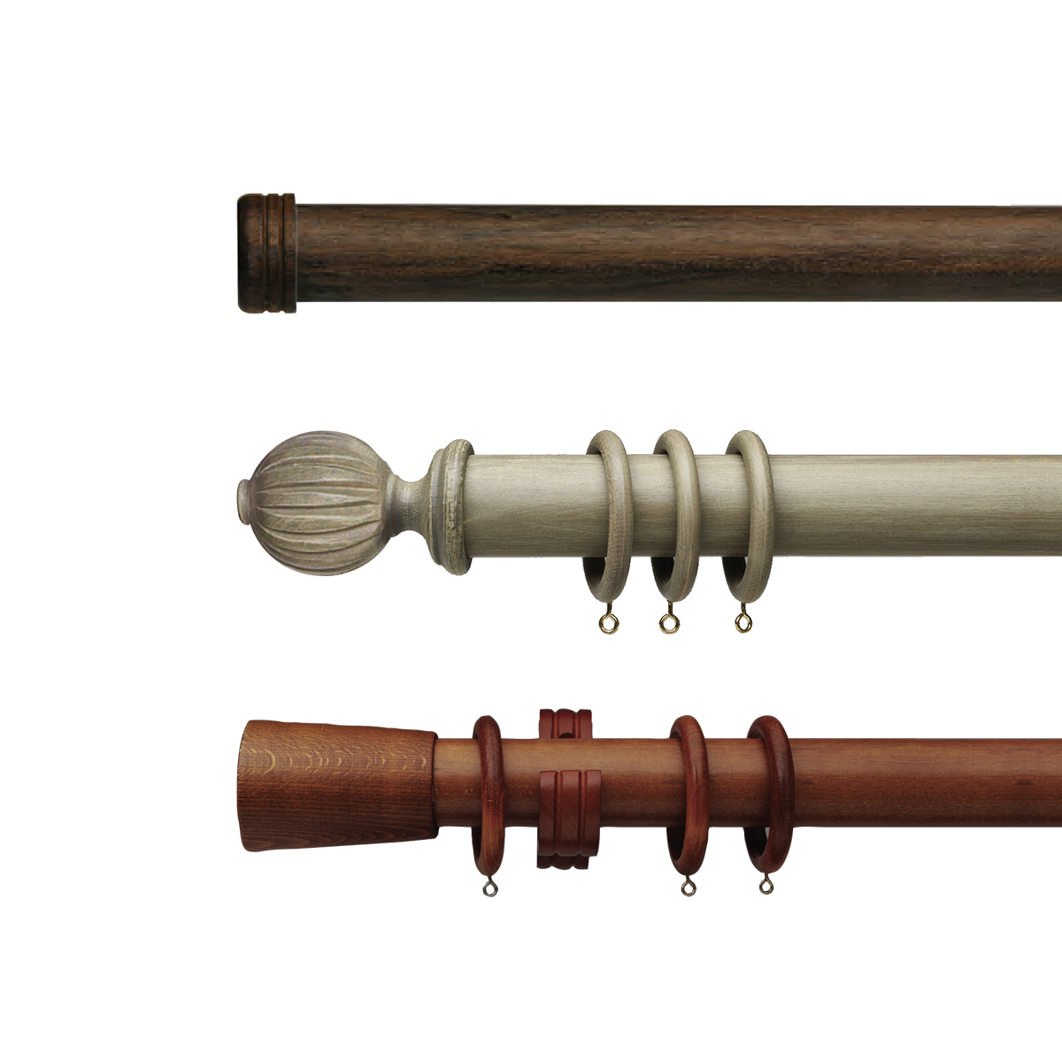 Cordoba Wood Pole Collection | Forest Drapery Hardware